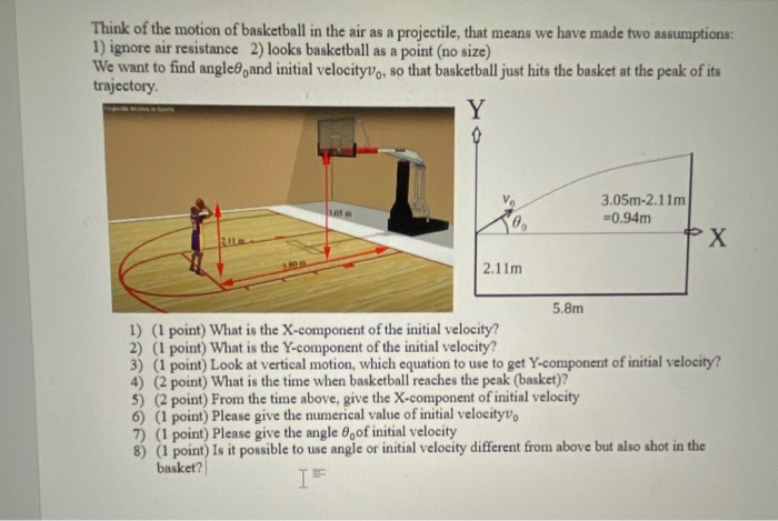 Solved Think of the motion of basketball in the air as a | Chegg.com