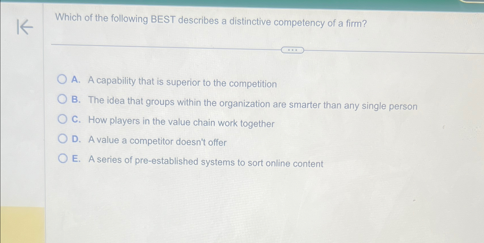Solved Which of the following BEST describes a distinctive | Chegg.com