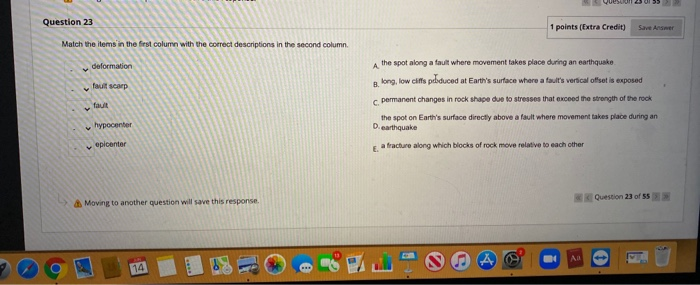 Solved Question 23 1 points (Extra Credit) Save Answer Match | Chegg.com