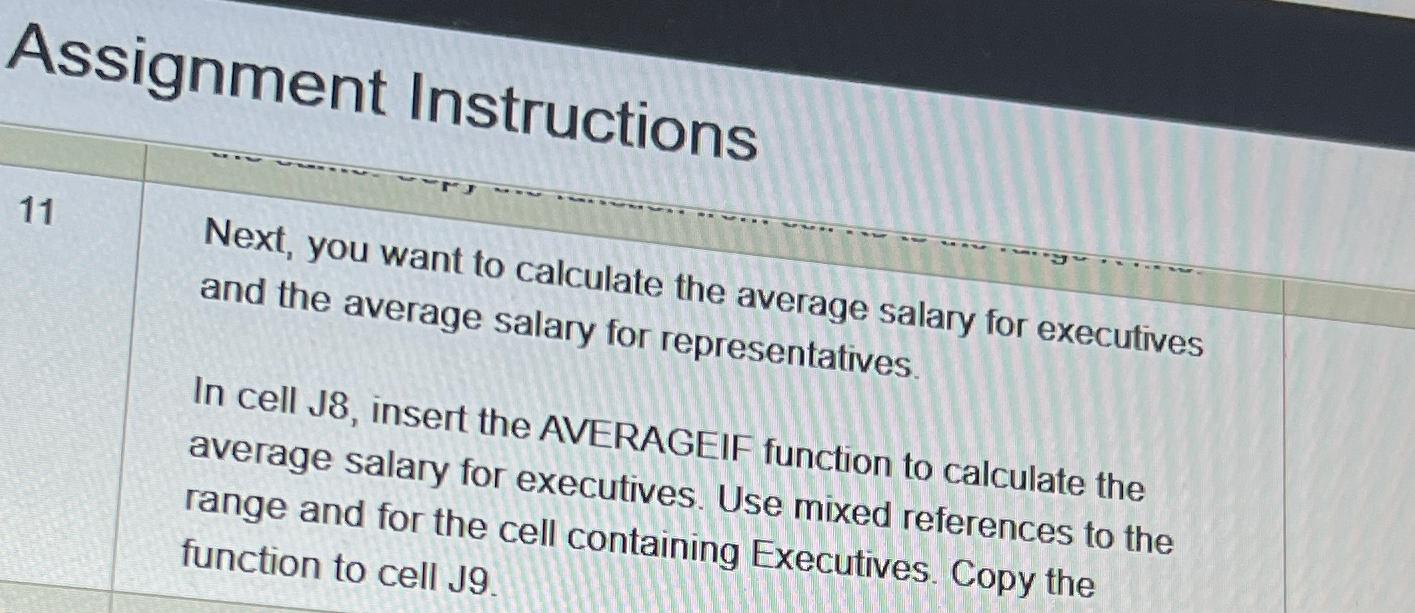 Solved Assignment Instructions11Next, you want to calculate | Chegg.com
