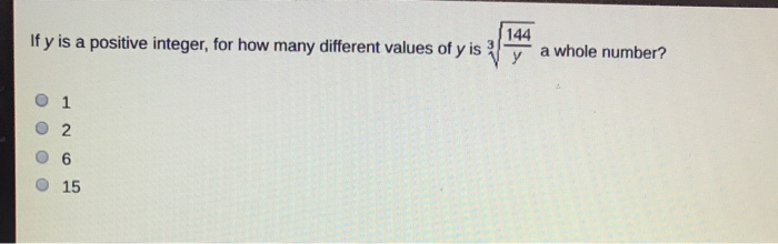 Solved If y is a positive integer, for how many different | Chegg.com