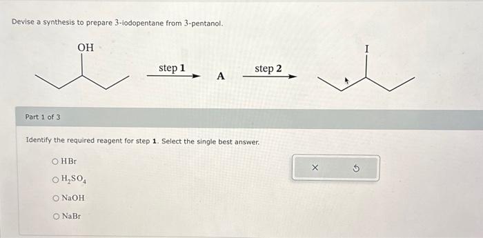 Solved Devise a synthesis to prepare 3-iodopentane from | Chegg.com