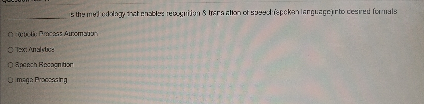 Solved ﻿is the methodology that enables recognition & | Chegg.com