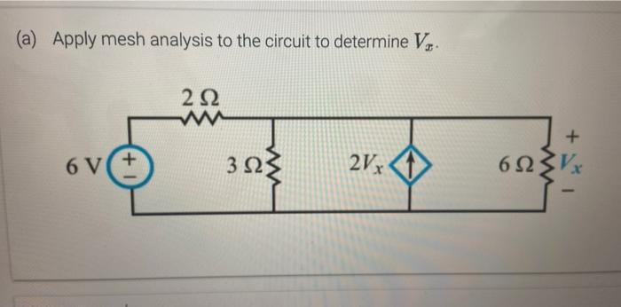 Solved (a) Apply mesh analysis to the circuit to determine | Chegg.com