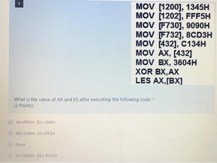 Solved 14. According to the values shown in the DEBUG | Chegg.com