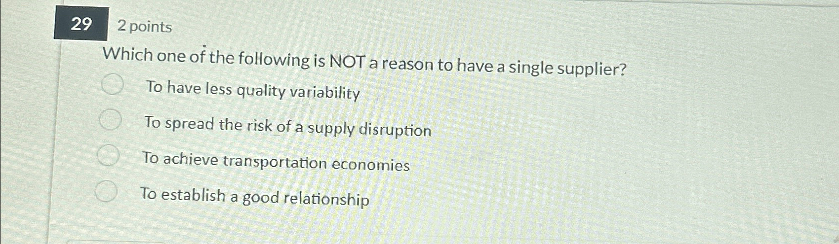 Solved 292 ﻿pointsWhich one of the following is NOT a reason | Chegg.com