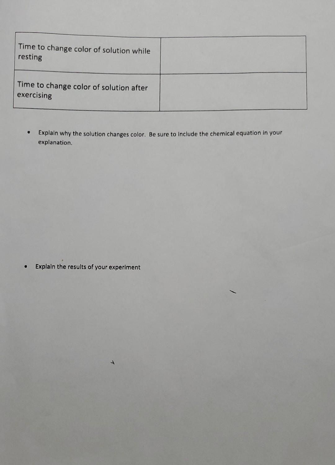 Control of Respiration Lab (Home Version) NOTE: Do | Chegg.com