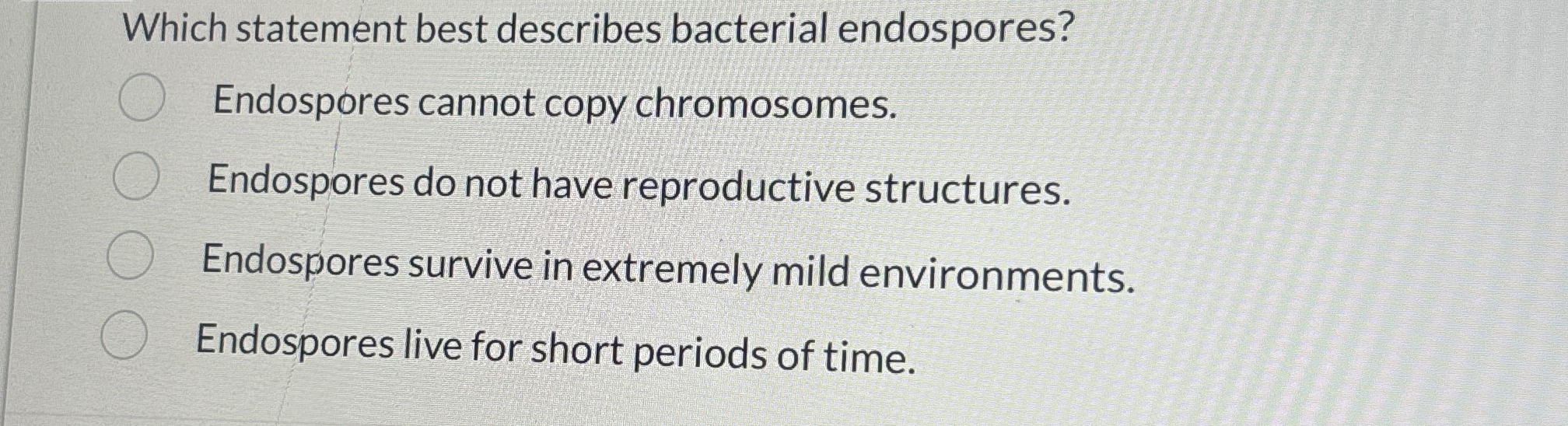 Solved Which statement best describes bacterial | Chegg.com