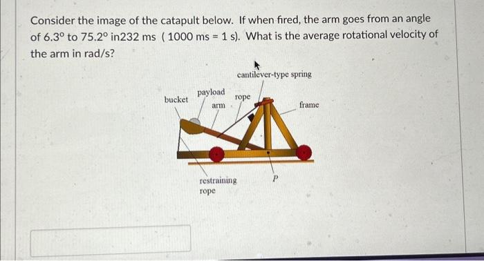 Solved Consider the image of the catapult below. If when | Chegg.com