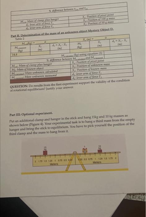 Report on Laboratory Experiment "Rotational | Chegg.com