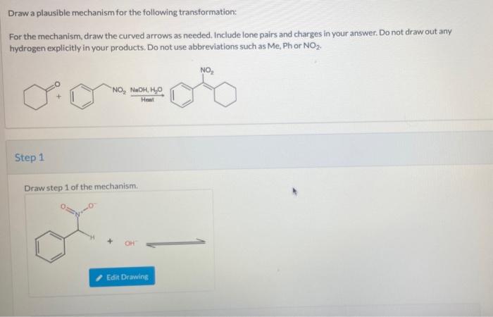 Solved Draw a plausible mechanism for the following | Chegg.com