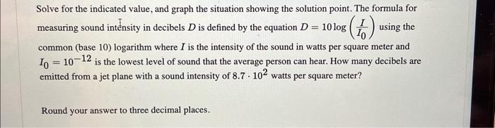 Solved Solve for the indicated value, and graph the | Chegg.com