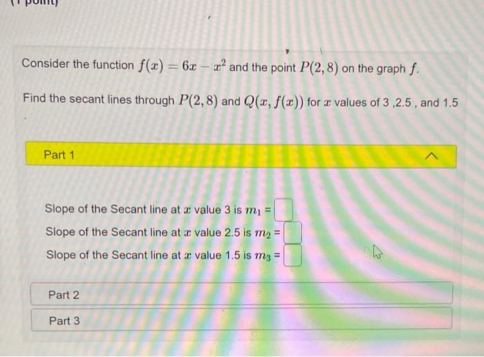 Solved Consider the function f(x)=x and the point P(4,2) on | Chegg.com