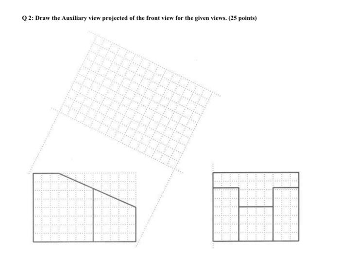 Solved Q1: Draw the Isometric view for the given views. (Use | Chegg.com