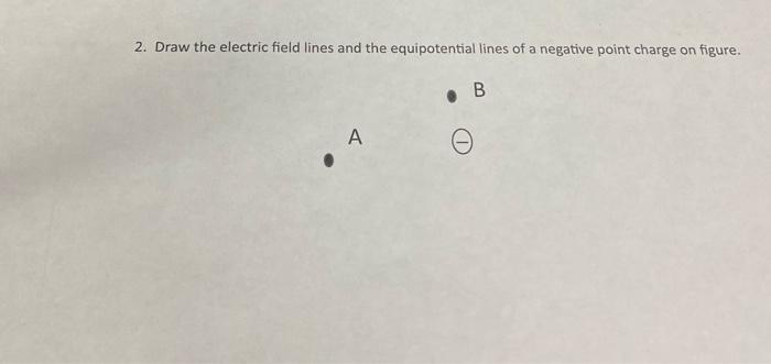 Solved 2. Draw the electric field lines and the | Chegg.com
