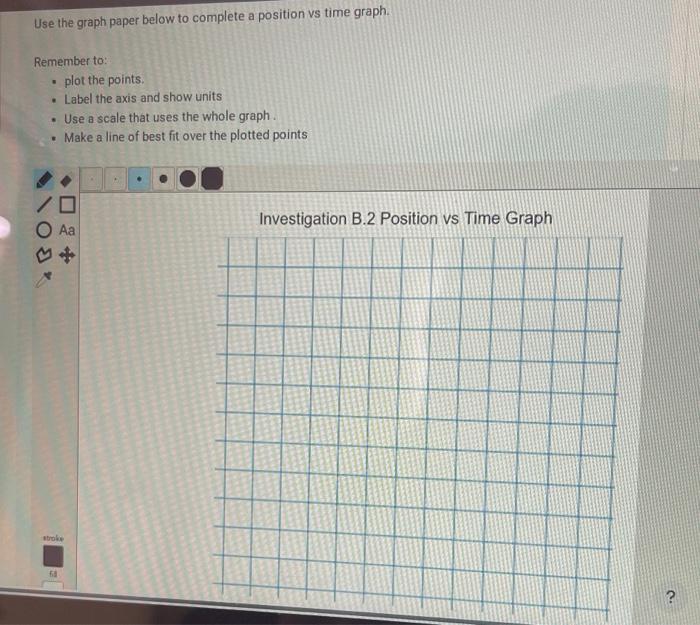 Solved Use the graph paper below to complete a position vs | Chegg.com