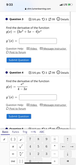Solved 9:33 LTE ohm.lumenlearning.com Textbook section: | Chegg.com
