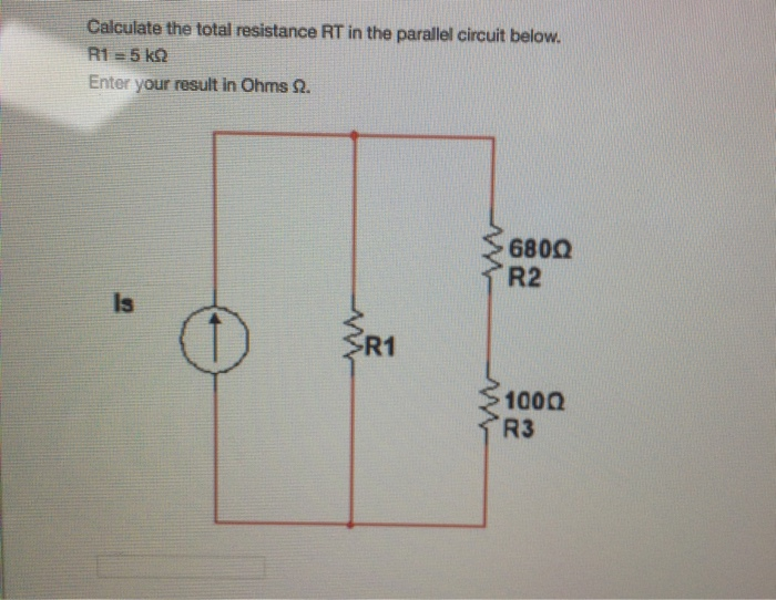 Solved Calculate the total resistance RT in the parallel | Chegg.com
