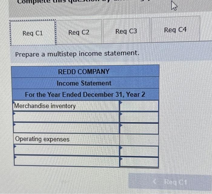Solved Prepare a multistep income statement.Complete this | Chegg.com