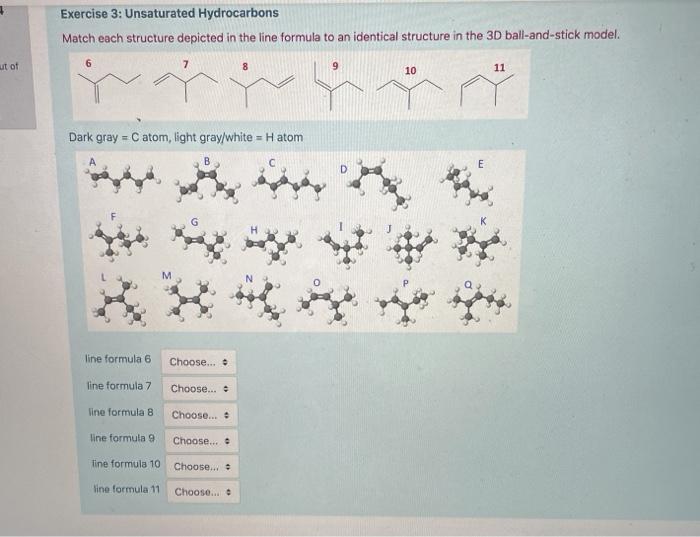 Solved Exercise 3: Unsaturated Hydrocarbons Match each | Chegg.com