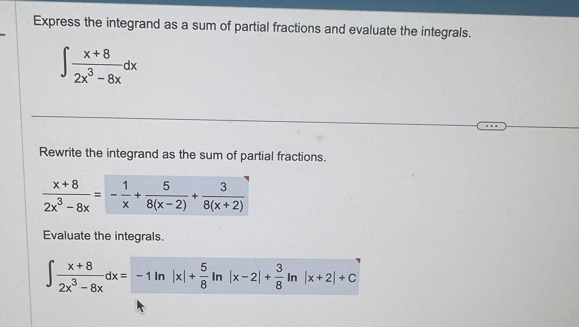 Solved 14. ﻿Express the integrand as a sum of partial | Chegg.com
