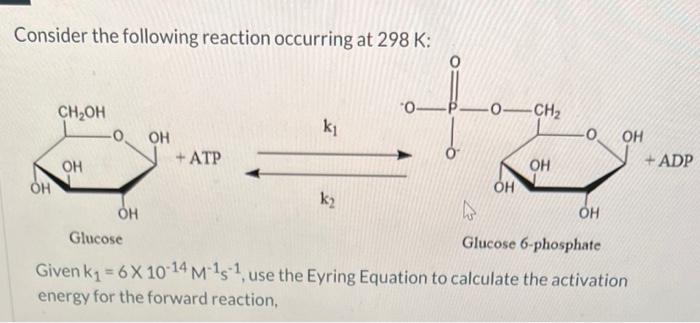 Solved Consider The Following Reaction Occurring At 298 K