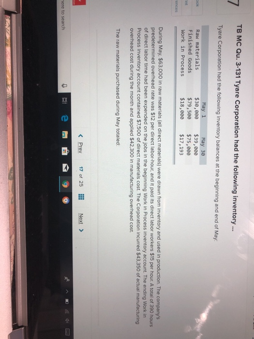 Solved TB MC Qu. 3-131 Tyare Corporation had the following | Chegg.com Solved TB MC Qu. 3-131 Tyare Corporation had the following | Chegg.com