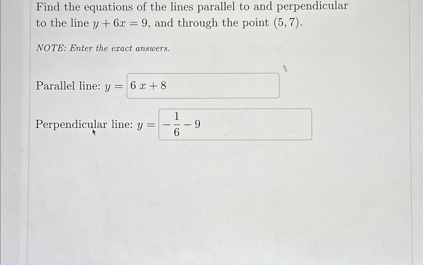Solved Find the equations of the lines parallel to and | Chegg.com