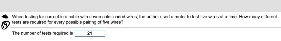 Solved When testing for current in a cable with seven | Chegg.com