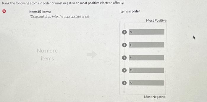 Solved Items in order | Chegg.com