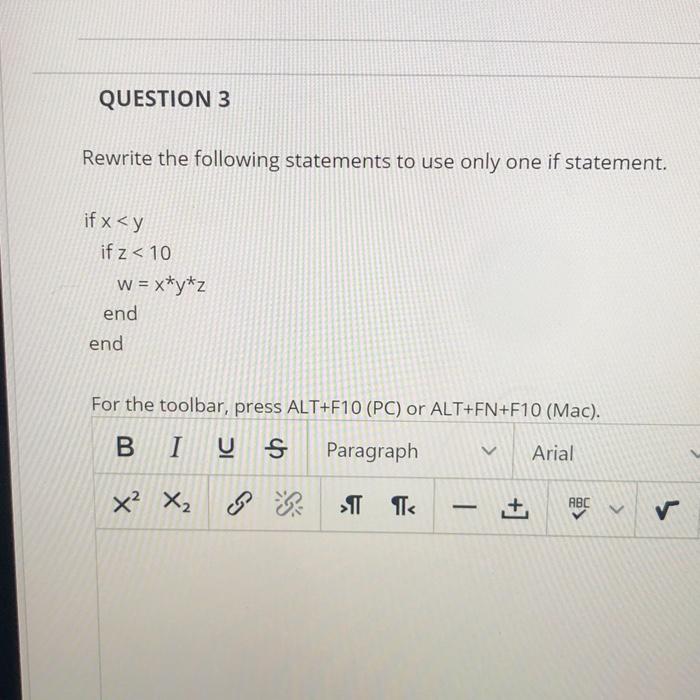 Solved QUESTION 3 Rewrite the following statements to use | Chegg.com