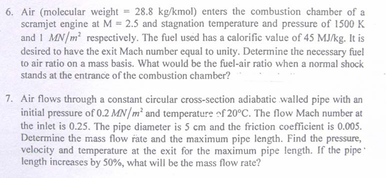 Air (molecular weight =28.8kgkmol ) ﻿enters the | Chegg.com