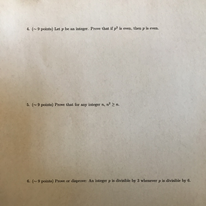 Solved 4. (9 points) Let p be an integer. Prove that if p is | Chegg.com