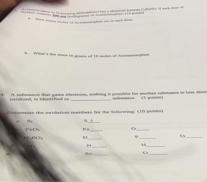 Solved 9. Acetaminophen or N-nceryl-p-aminophenol has a | Chegg.com