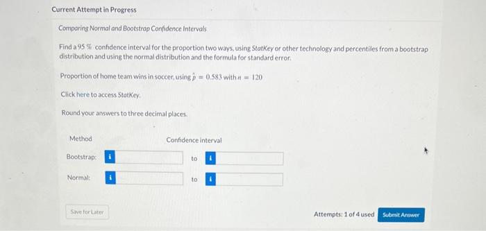 Solved Comparing Normol and Bootstrap Confidence Intervals | Chegg.com