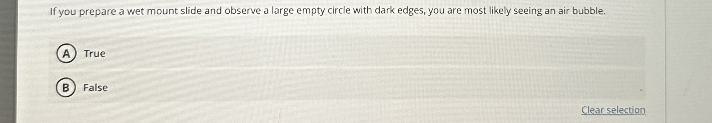 Solved If you prepare a wet mount slide and observe a large | Chegg.com