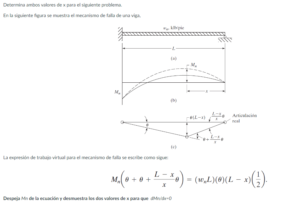 Solved Determina ambos valores de x para el siguiente | Chegg.com