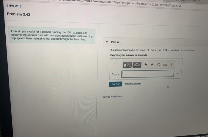 Solved L leny physics.com/myct/itemView/assignment | Chegg.com