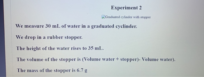 Solved B. Density of a solid sample with an irregular shape | Chegg.com