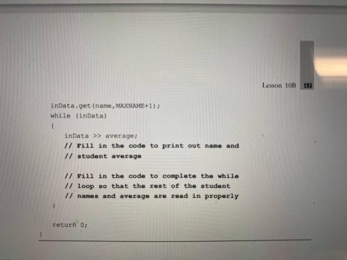 Solved B 10 3 Using Getline And Got Exencise 1 Write A
