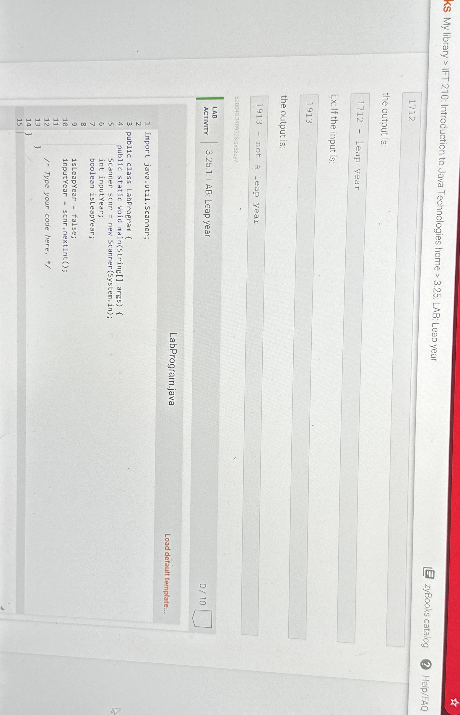 Solved My library > ﻿IFT 210: Introduction to Java | Chegg.com