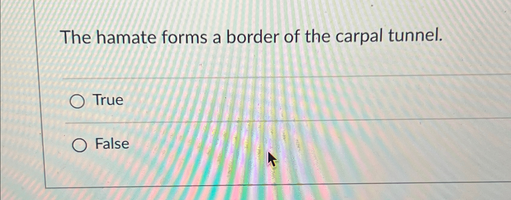 Solved The hamate forms a border of the carpal | Chegg.com