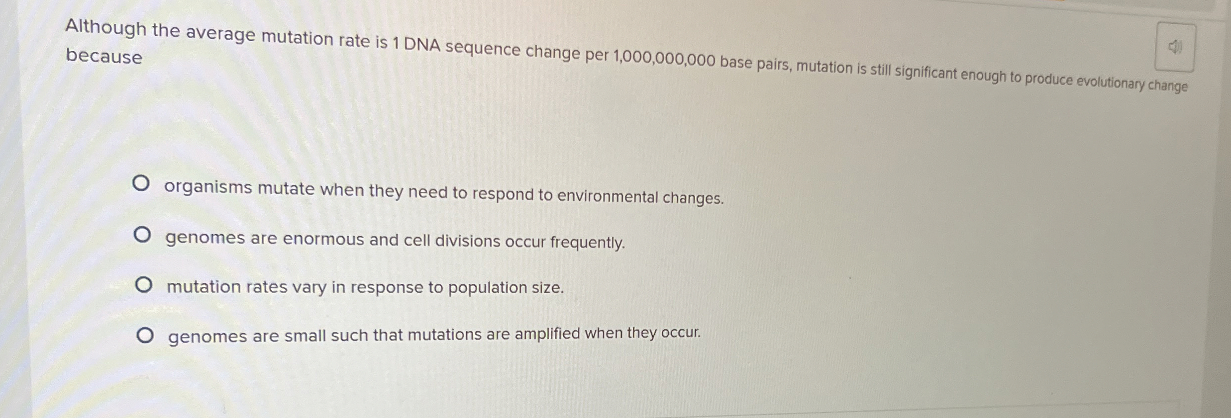 Solved Although the average mutation rate is 1 ﻿DNA sequence | Chegg.com