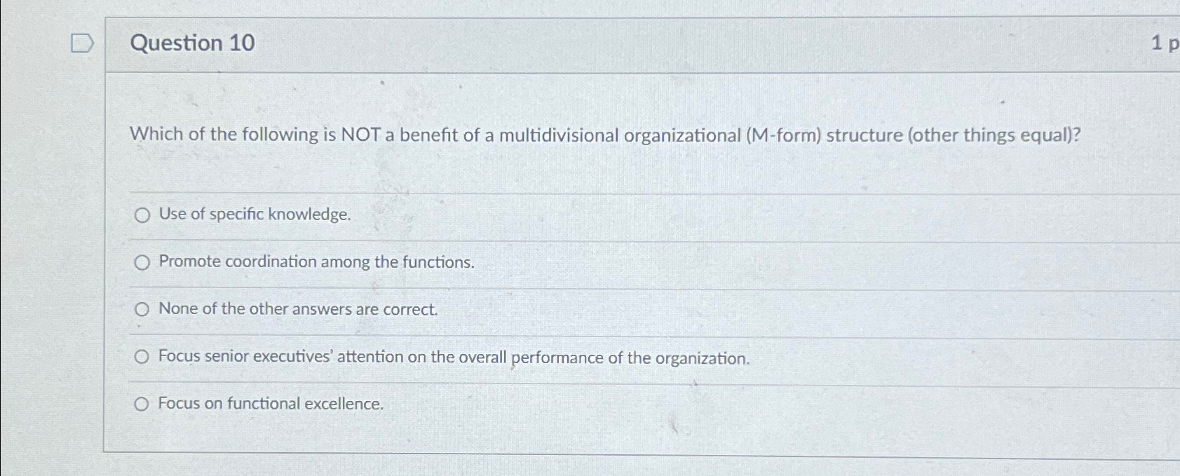 Solved Question 10Which of the following is NOT a benefit of | Chegg.com