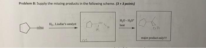 Solved Problem 8 : Supply the missing products in the | Chegg.com