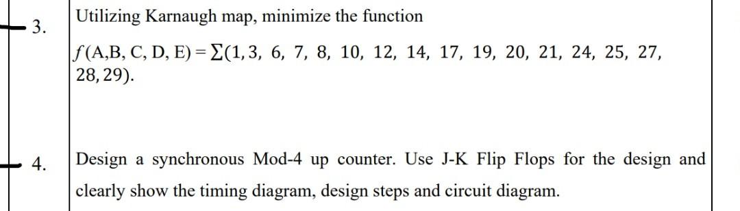 Solved Utilizing Karnaugh map, minimize the function f(A,B, | Chegg.com