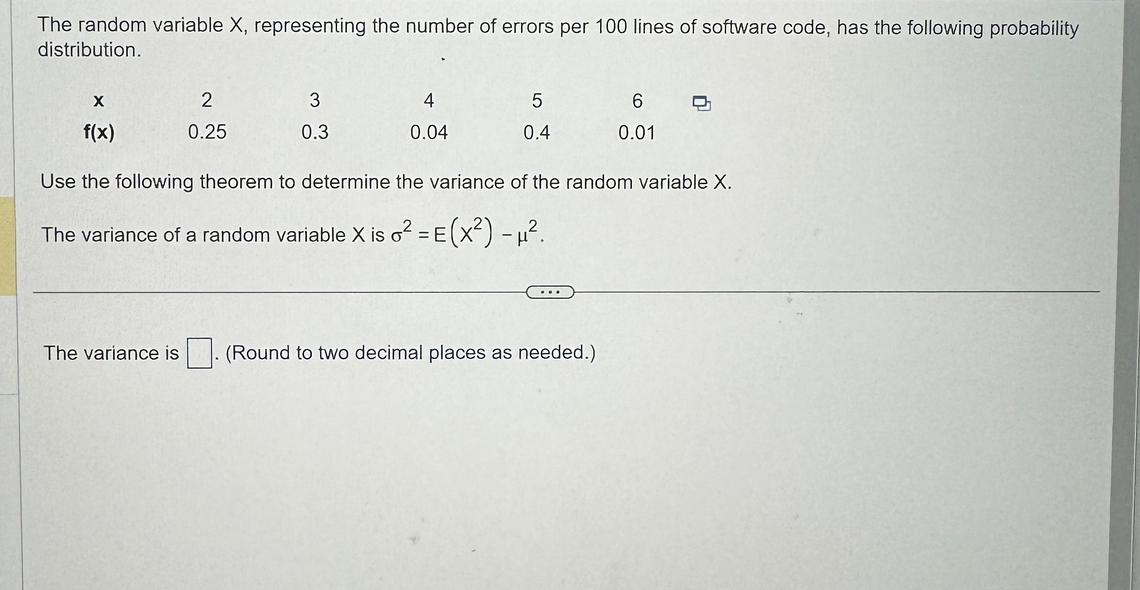 Solved The random variable x, ﻿representing the number of | Chegg.com