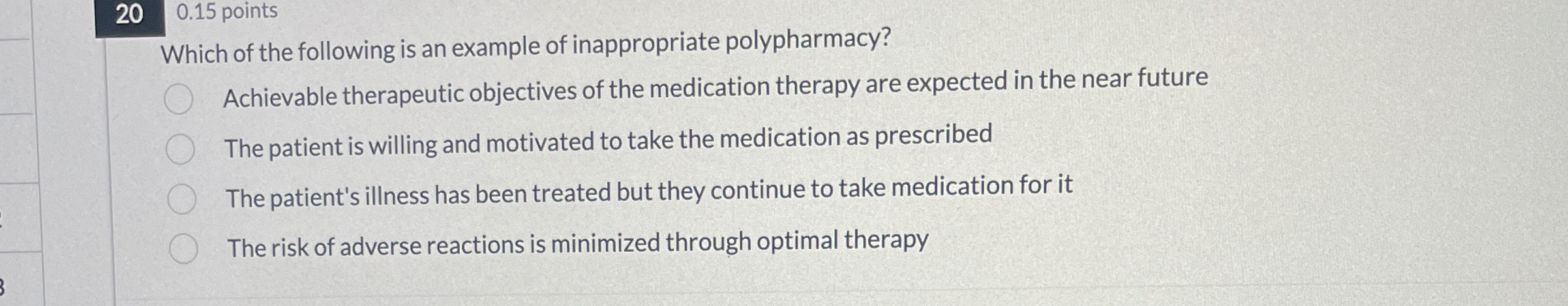 Solved 20,0.15 ﻿pointsWhich of the following is an example | Chegg.com