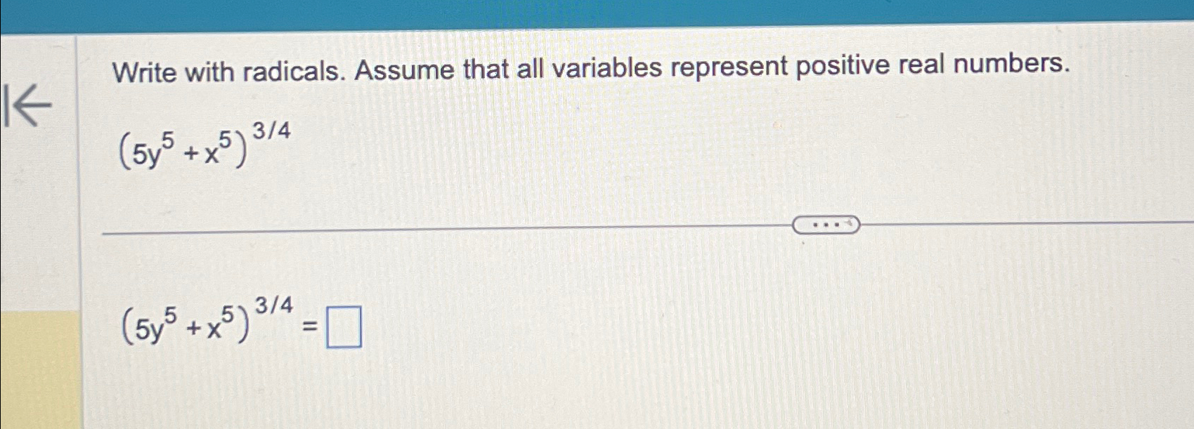 Solved Write with radicals. Assume that all variables | Chegg.com