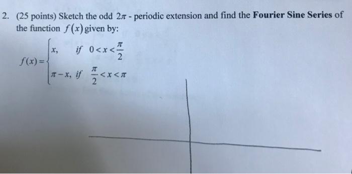 Solved 2. (25 points) Sketch the odd 21 - periodic extension | Chegg.com